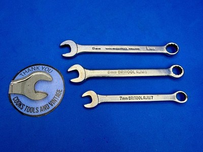 BRITOOL 7,8,9mm SPANNER COMBINATION WRENCH Set RJM METRIC #MMB/3io2 ...
