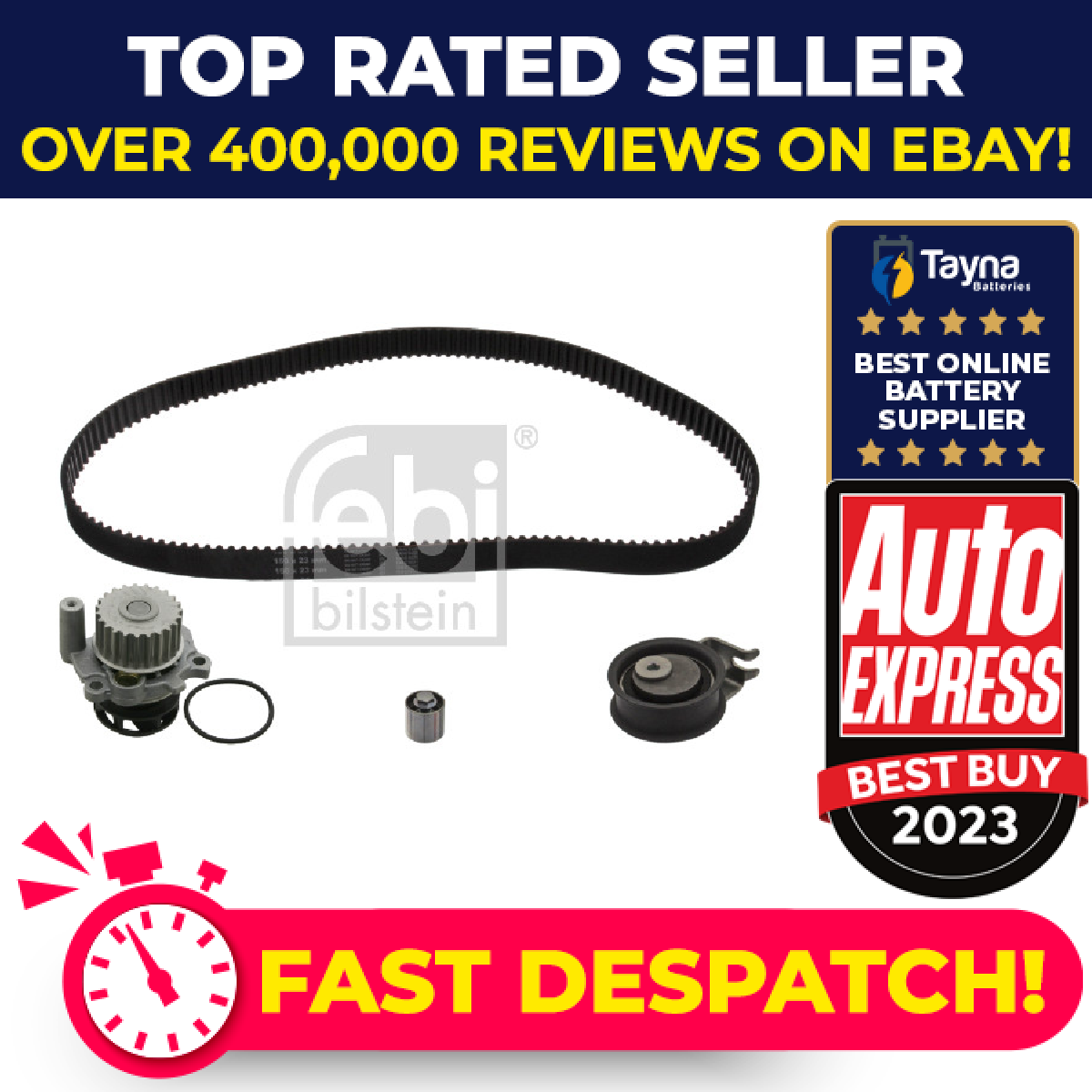 Timing Belt & Water Pump Kit fits SEAT LEON 1M1 1.8 99 to 06 AUQ Set ...