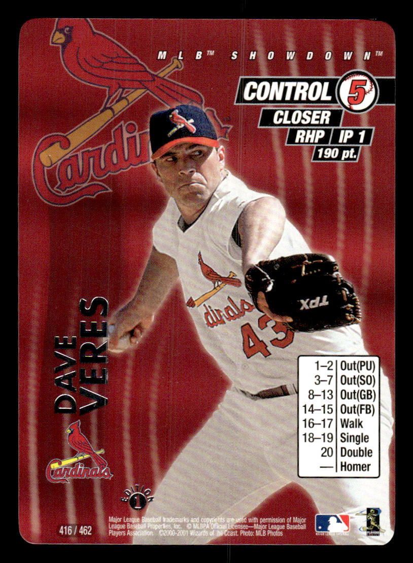 2001 MLB Showdown 1st edition #416 Dave Veres | eBay