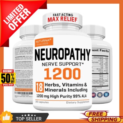 Neuropathy Nerve Nutritional Blend with 1200 mg Alpha Lipoic Acid - 180 ...