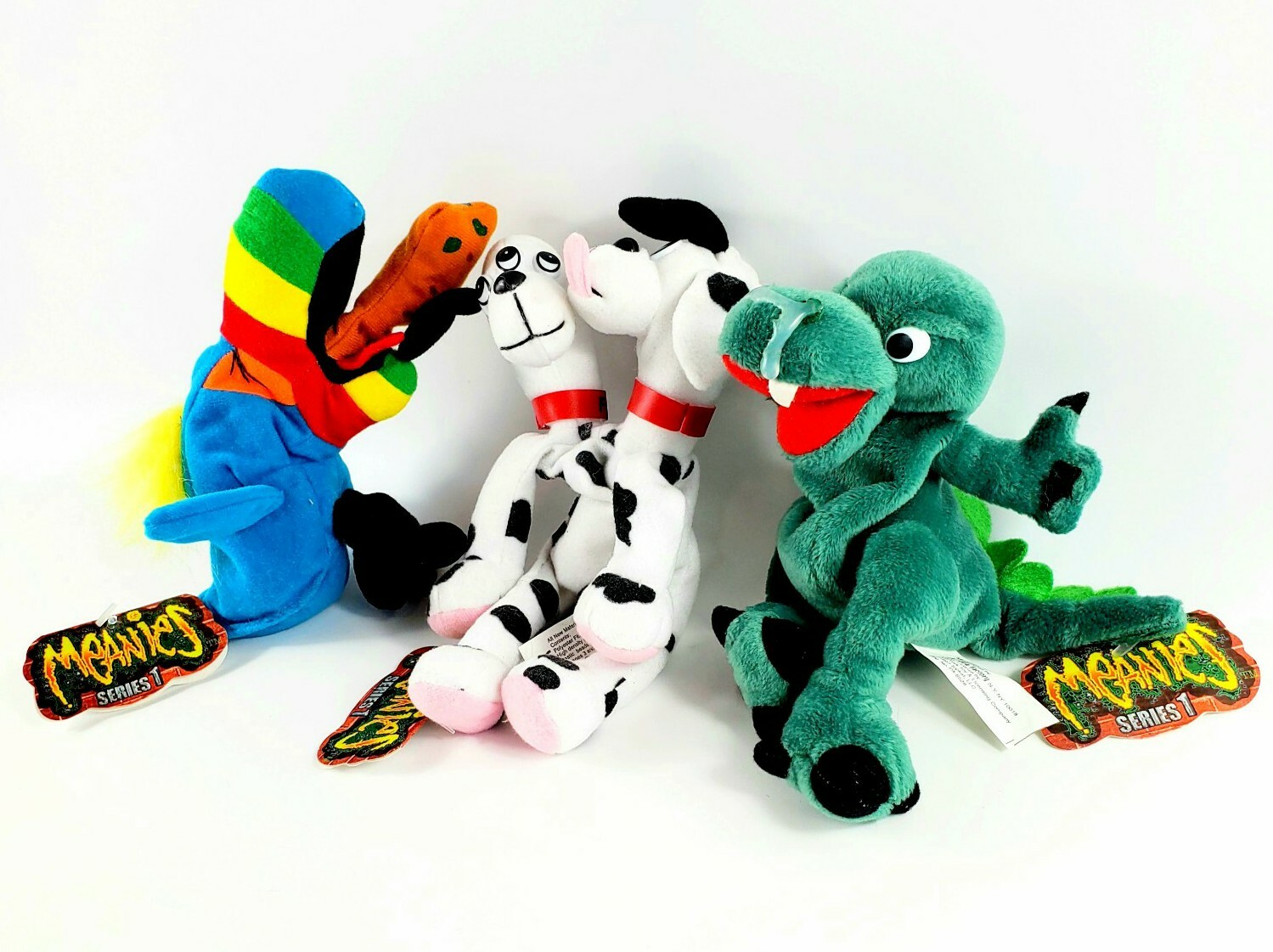 1997 Meanies Bean Bag Plush Set Vintage NEW W/ Tags Series 1 Boris ...