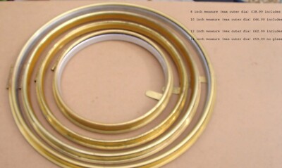 choice of clock bezels , brass 8/10/12/14 inch choose the one you want ...