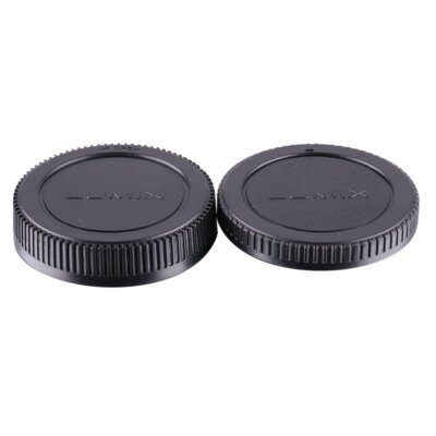 1 SET Rear Lens and Body Cap Cover for Olympus M4/3 Lumix Panasonic GX1 ...