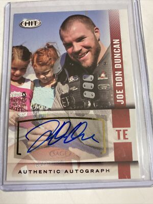 2014 Sage Hit Auto #A39 Joe Don Duncan Rc Auto | eBay
