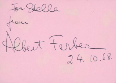 ALBERT FERBER - INSCRIBED SIGNATURE 10/24/1968 | eBay