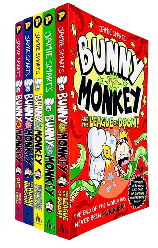 Bunny vs Monkey 5 Books Collection Set By Jamie Smart Human Invasion ...