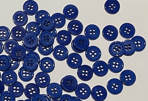10 Resin Dark Blue Shirt Buttons 13mm Round Side 4 Hole B59-26 Aussie ...