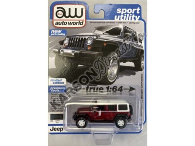 CHASE 2017 Jeep JK Wrangler Chief Edition Blue 1:64 Scale - Auto World ...