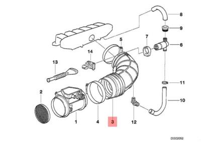 Genuine BMW E34 Air Intake boot OEM 13541726634 | eBay UK