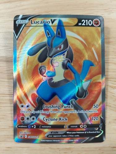 Lucario V SWSH213 NM Full Art Promo Rare Pokemon Card | eBay