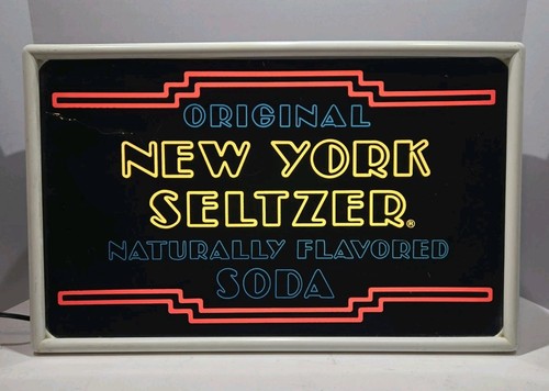 VINTAGE 1980 - 1990 Original New York Seltzer Lighted Advertising Sign ...