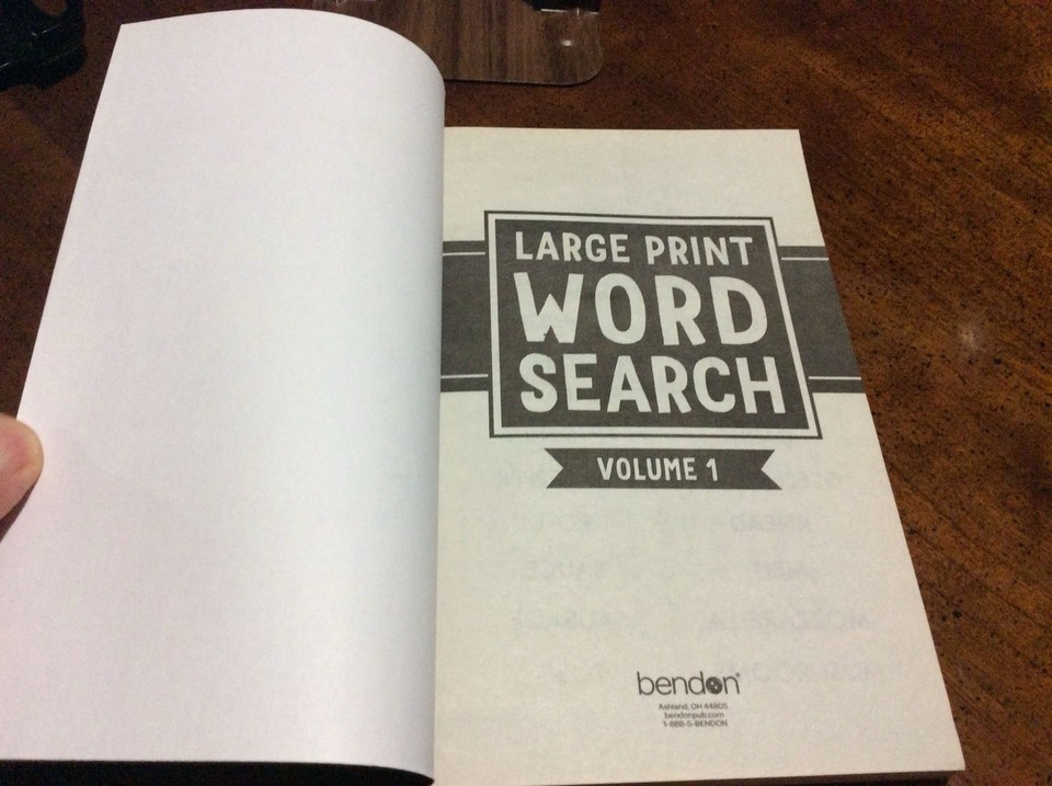 Bendon Large Print Vol. Word Search PUzzles - Paperback BENDON | eBay