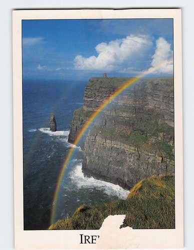 Postcard Rainbow at the Cliffs of Moher, Ireland | eBay