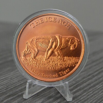 Ice Age Saber Tooth Tiger 1 oz Pure Copper Round Collectible Coin in ...