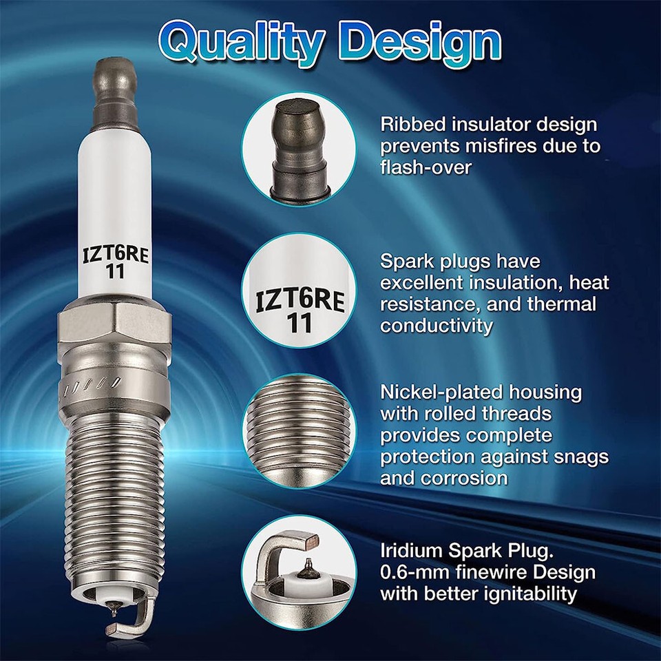 6X Iridium Spark Plugs 41-109 12622561 For Buick Cadillac Chevrolet GMC ...