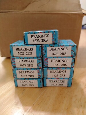 Lot of 9 EBC 1623-2RS BEARINGS w/ RUBBER SEALS 5/8"x1-3/8"x7/16" | eBay