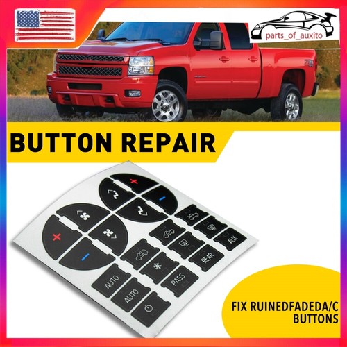 AC Dash Button Repair Kit Dual Climate Control Decal Stickers For GM ...