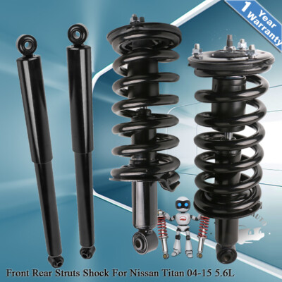 4PCS Front + Rear Quick Struts Shocks Absorber For 04-15 Nissan Titan ...