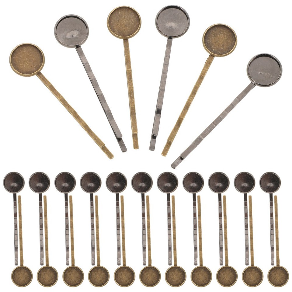 40 Pcs Hair Accessories Bottom Holder Barrettes for Women DIY Hairpins ...