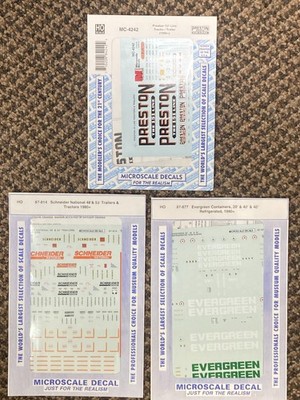 Lot MicroScale decals 87-877 MC-4242 87-814 Trucking Trailers ...