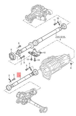 Genuine PORSCHE Cayenne Porsche 9PA1 Cardan Shaft 95542102004 | eBay