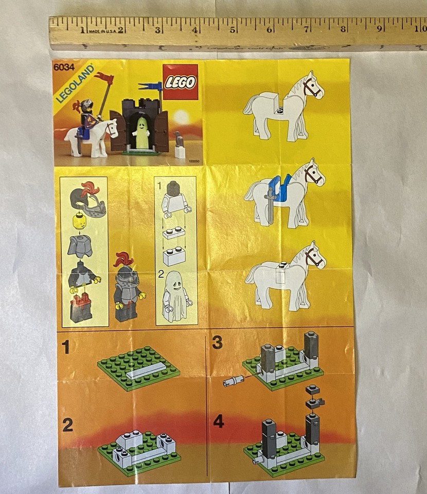 LEGO 6034 Black Monarch's Ghost Set Knights Castle Instruction Manual ...