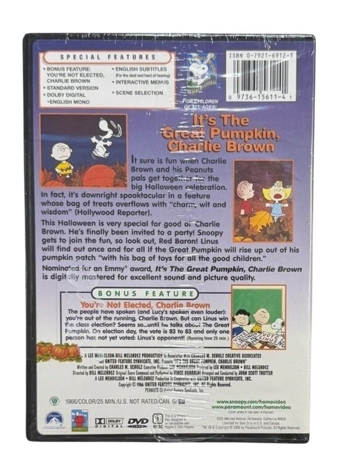 Peanuts Classic It's the Great Pumpkin, Charlie Brown + Bonus Feature ...