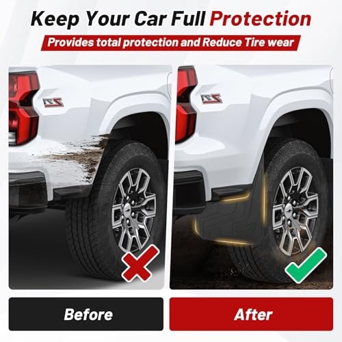 4 Pack Truck Mud Flaps suitable for Chevrolet Colorado 2023–26 with ...