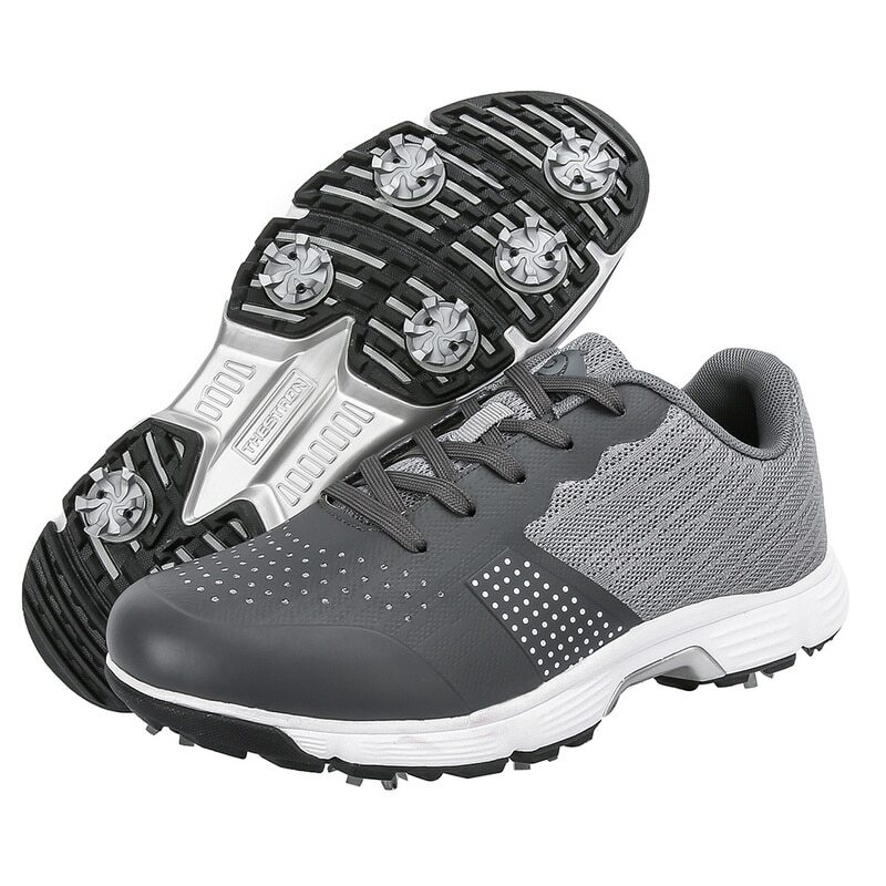 High Quality Men Waterproof Anti Slip Spikes Golf Shoes Outdoor Walking ...