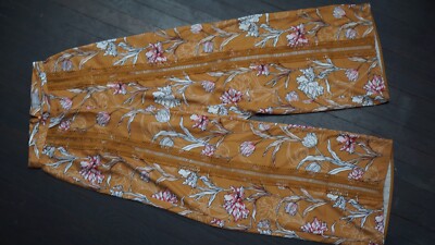 Finders Keepers yellow floral wide leg pants detail down the front of ...