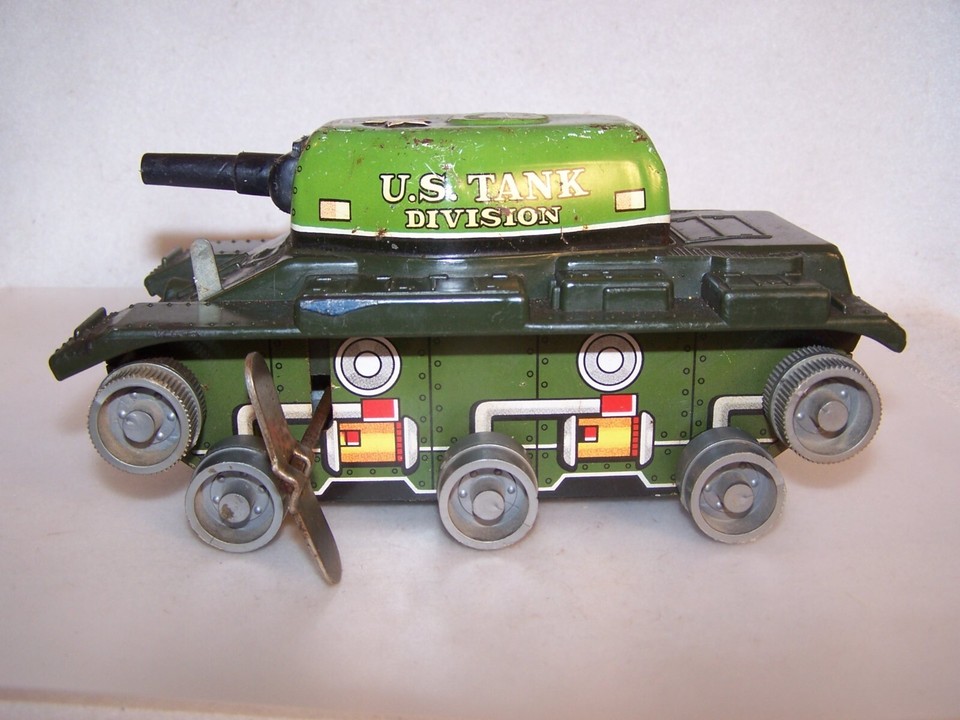 Vintage Marx Tank Division Tin Litho Wind-up Tank #392 "Working ...