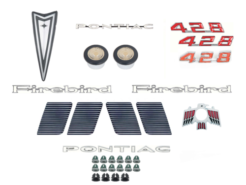 OER Complete Exterior Emblem & Front Marker Set 1969 Pontiac Firebird ...