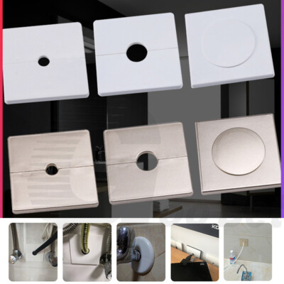 Plastic Square / Round Escutcheon Plate Cover Rosette Wall Pipe Faucet ...