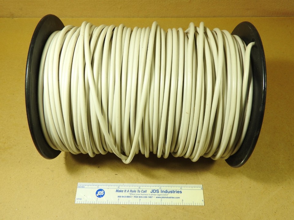 New 500 ft Roll - 10 AWG White Wire Spool, 600V, Mach. Tool Wire, AWM ...