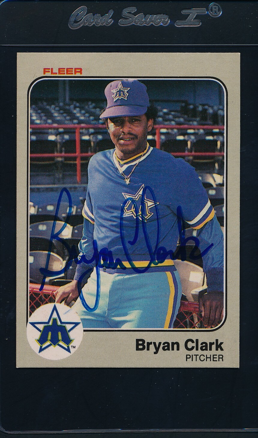 1983 Fleer #476 Bryan Clark Mariners Signed Auto *27950 | eBay