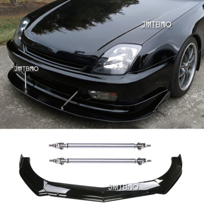 Gloss Black For Honda Prelude Prelude Si Front Bumper Lip Splitters ...