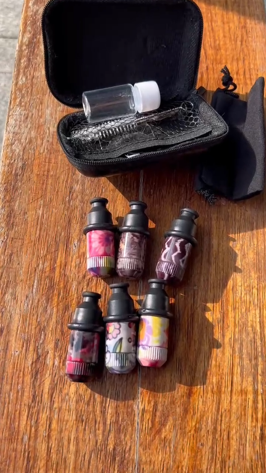 6 Pc Sneak a Toke Mini One Hitter Metal Tobacco Portable Smoking Pipe ...