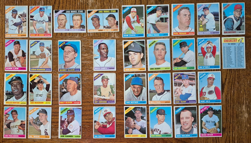 1966 Topps Baseball Sports Trading MLB Card Lot No Duplicates No ...