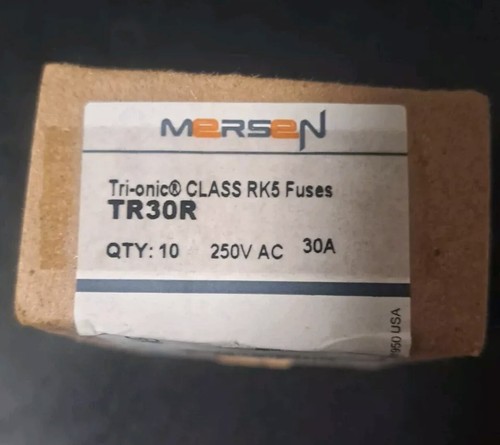 TR30R Mersen Tri-Onic 30 Amp 250V Fuses - Qty 10 Pack - Ferraz Shawmut ...