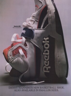Reebok Shoes Commitment High Top Sneakers Danny Manning Basketball 1989 ...