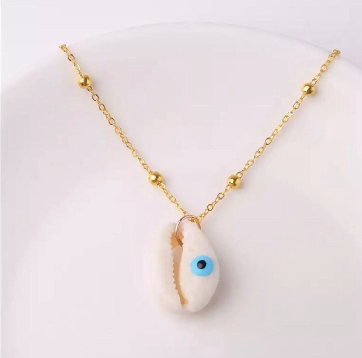 Seashell Natural Shell Evil Eye Necklace | eBay