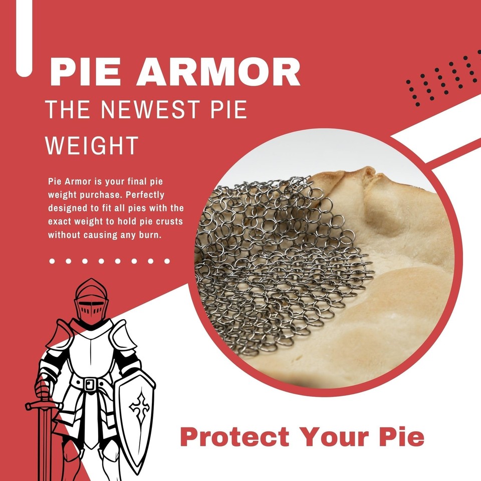 Pie Armor, Universal Fit Pie Weight for 7-10 inch Pies, Durable ...