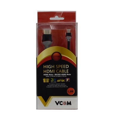 Vcom 1.8M Gold Plated Mini Hdmi To Hdmi Cable 4K Compatible | eBay ...