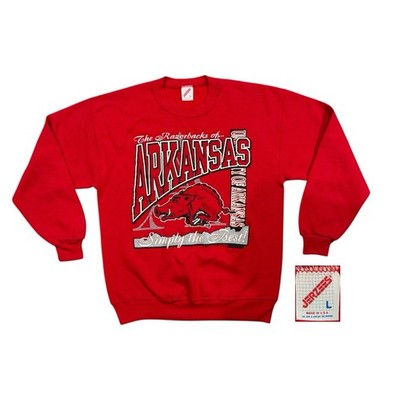 Vintage 80’s ARKANSAS RAZORBACKS Simply The Best Hogs Crewneck USA Made ...