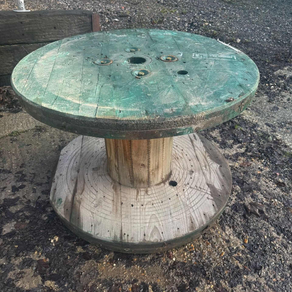 Wooden Cable Reels | Reclaimed Timber Drum | Rustic Raw Industrial Wood ...