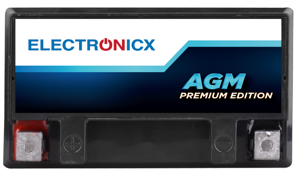 Electronicx AGM Motorradbatterie 12V 9Ah YTX9-BS | Wartungsfrei ...