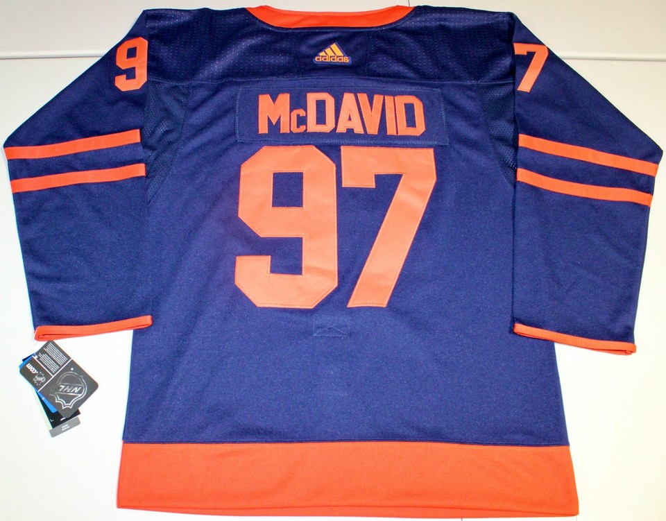 NHL Edmonton Oilers Connor McDavid #97 3rd alternate Jersey Sz: 52 Blue ...
