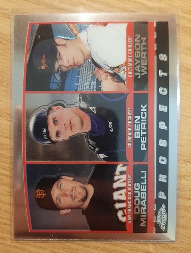 2000 TOPPS CHROME MIRABELLI PETRICK WERTH PROSPECTS #448 GIANTS ROCKIES ...