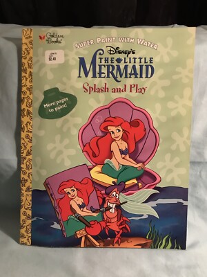 Vintage Disney Little Mermaid Splash & Play Golden Books Super Paint ...