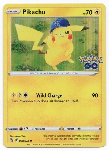 Pikachu Holo Rare (028/078) Pokemon Go SWSH10.5 (28) | eBay